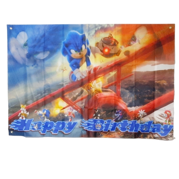 Party Supplies | Sonic Hedgehog Birthday Banner | Poshmark